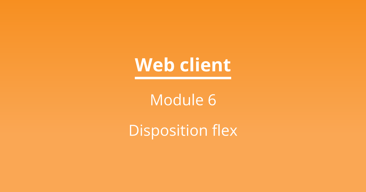 Disposition flex | Web client